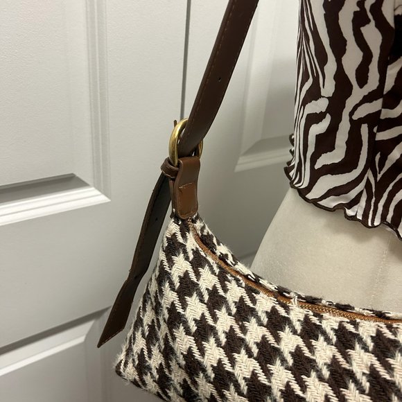 Bags | Vintage Style Houndstooth Handbag | Poshmark